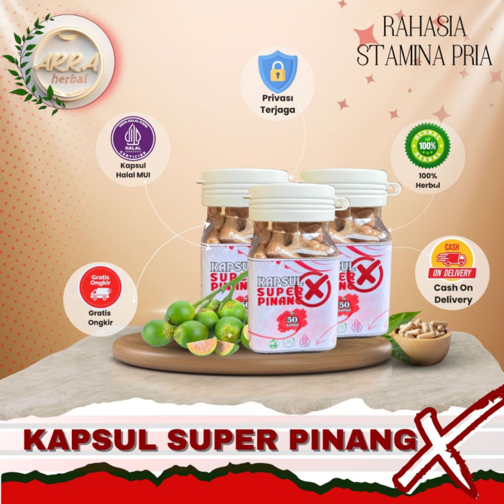 Jual Kapsul Buah Pinang Muda / Jambe Herbal Asli Tanpa Campuran ARRA ...
