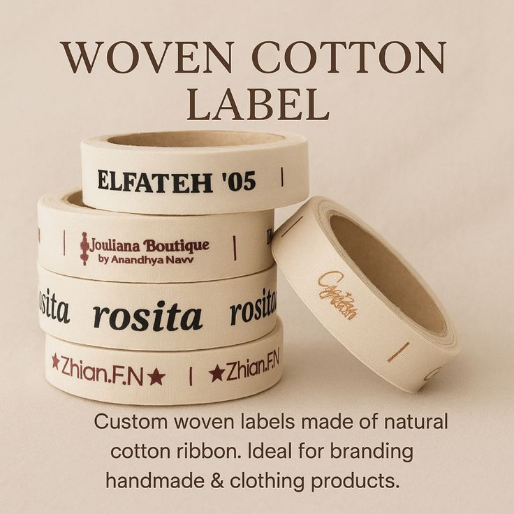 Jual Label katun canvas 100 PCS - Label Baju - Label Hijab Custom ...