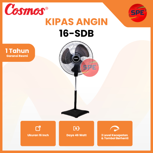 Jual KIPAS ANGIN BERDIRI / STAND FAN COSMOS UKURAN 16 INCH 16-SDB ...