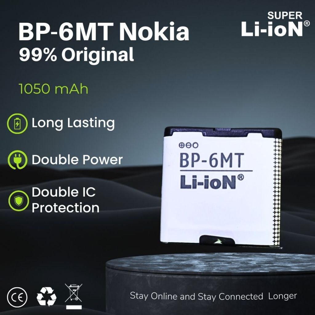 Jual Super Li-ion Nokia BP-6MT Battery 1050mAh 3.7V – 99% Original for ...