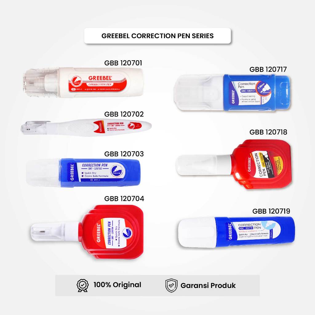 Jual Greebel Tip-Ex Cair [ 1 PCS ] Tipe X Correction Pen Penghapus ...
