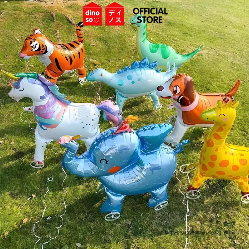 Jual DINOSO Balon Foil 4D Animal Berjalan Ada Roda Balon Bisa Berjalan ...