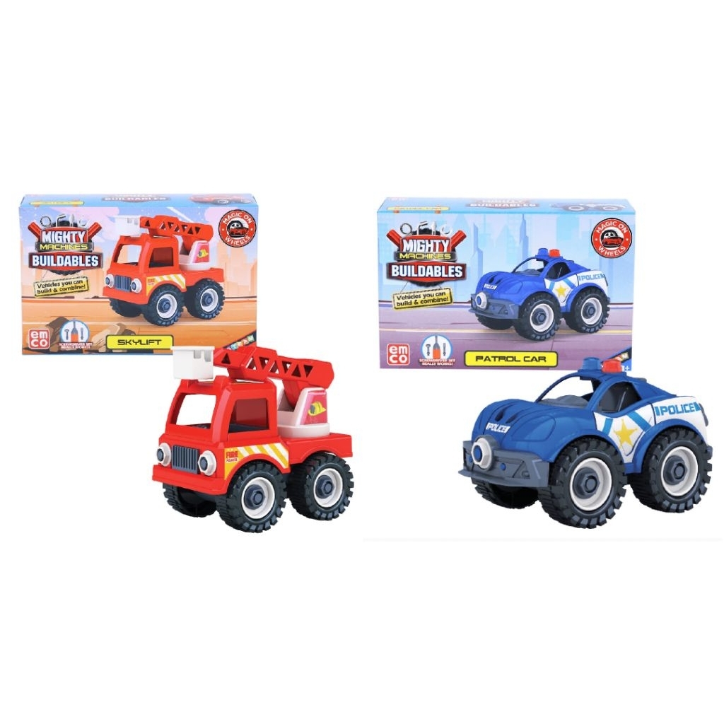 Jual Emco Block Mighty Machines Buildables Patrol Car - Skylift ...