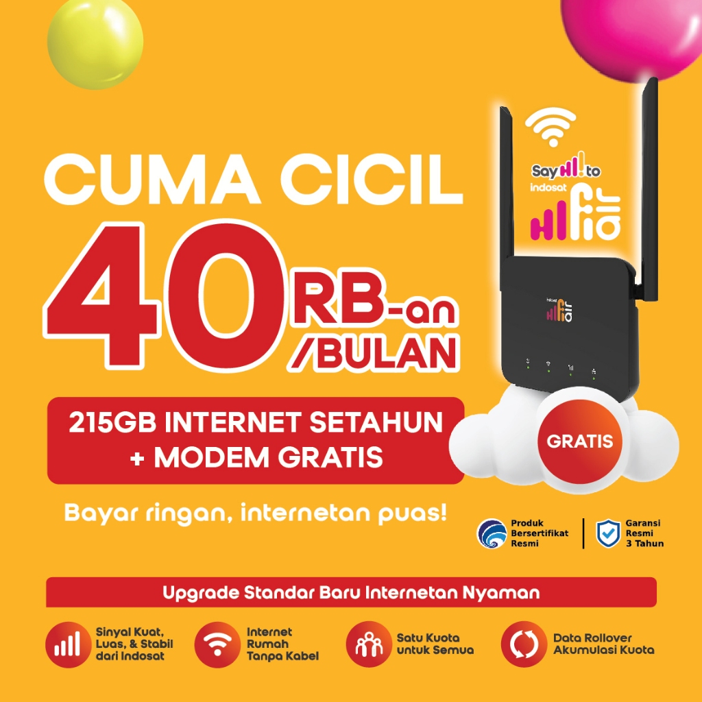 Jual Indosat HIFI AIR Router HKM0127 Wifi Modem 4G LTE dapat kuota | Shopee Indonesia