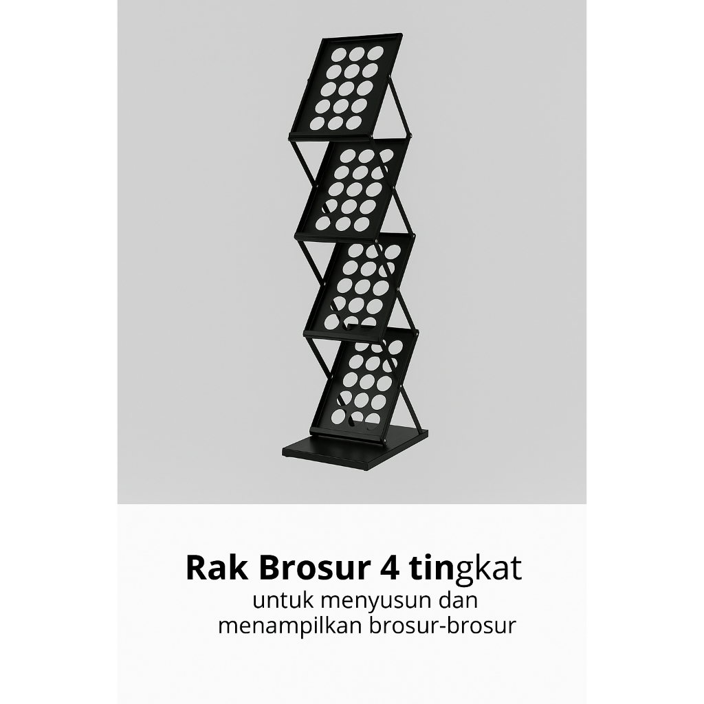 Jual Rak Brosur Stand 4 Tingkat – Display Brosur Pameran & Showroom ...