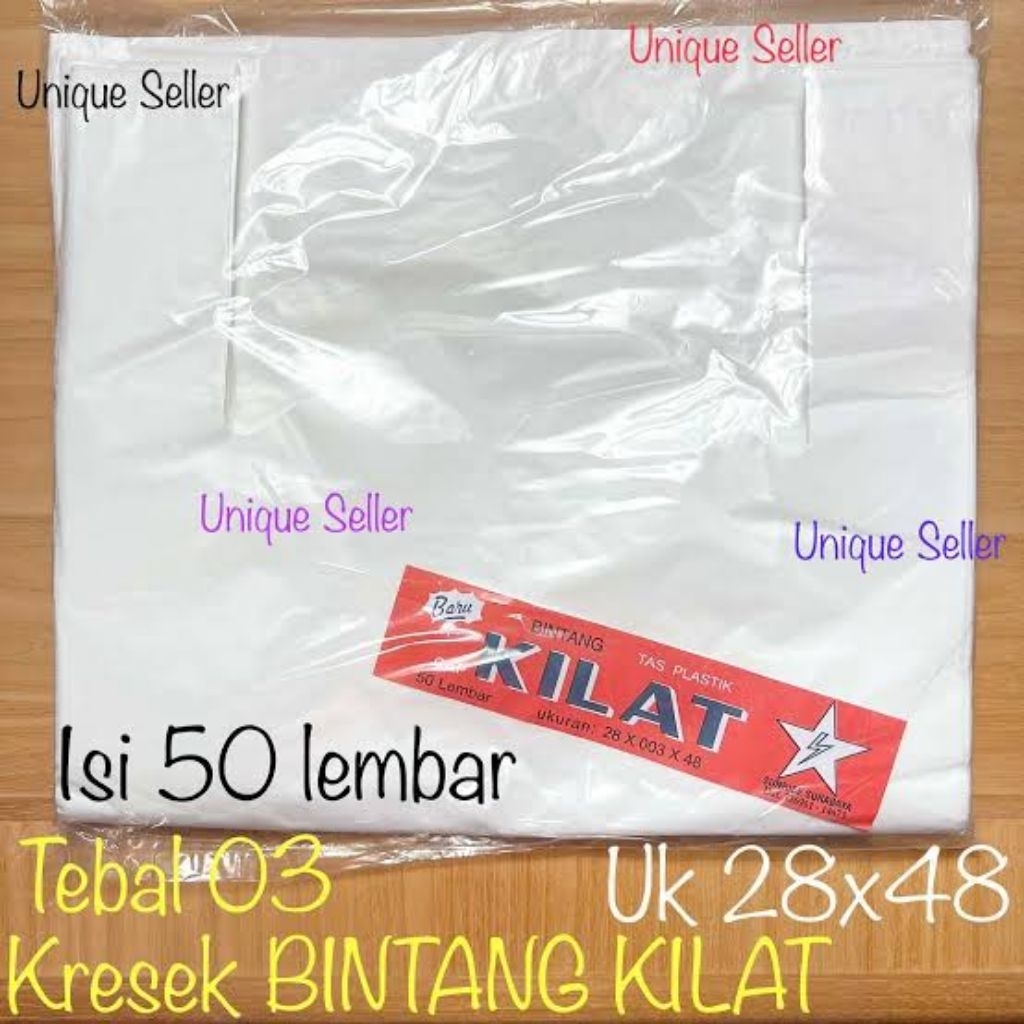 Jual Kresek Putih Kilat 48x28x0.3cm – Kantong Plastik Belanja Tebal ...