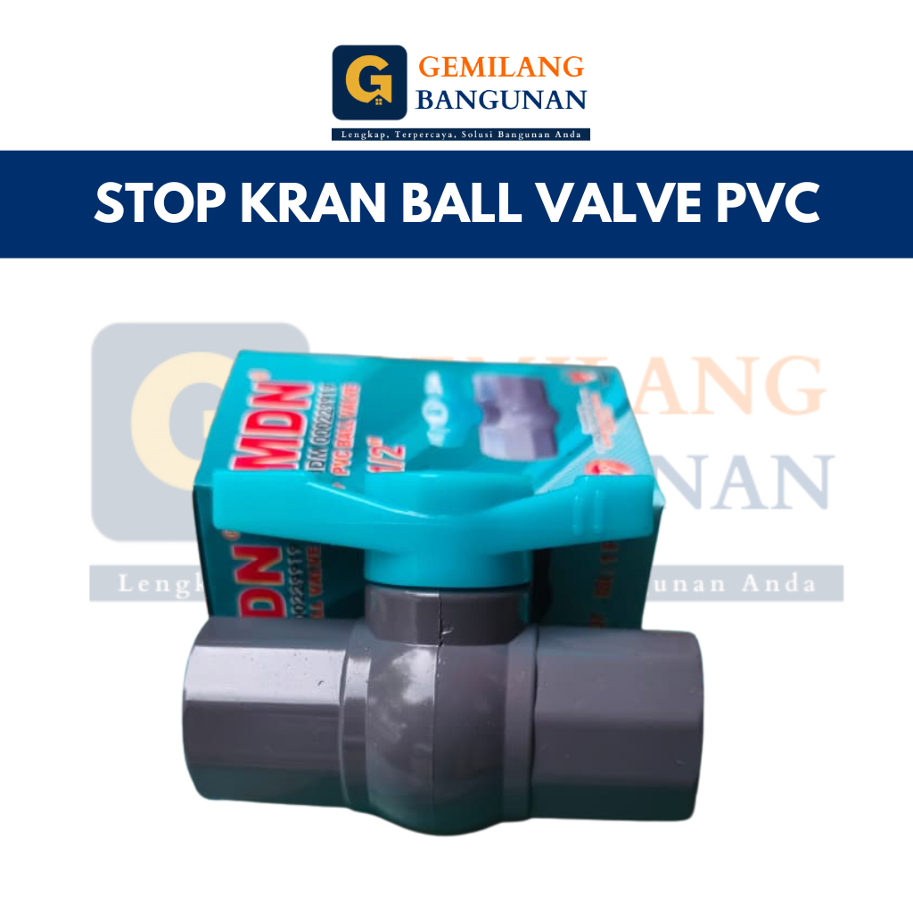 Jual Ball Valve PVC / Stop Kran Keran PVC 1/2" 3/4" | Shopee Indonesia