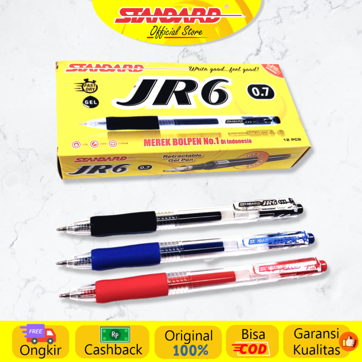 Jual 1 Pack / Standard Pen JR6 0.5 Pulpen Gel Cetrekan ( Pulpen, Pena ...