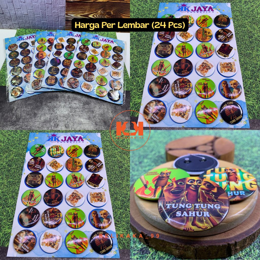 Jual (24 PCS) PIN BROS KARAKTER ANOMALI TUNG TUNG TUNG SAHUR/PENITI ...