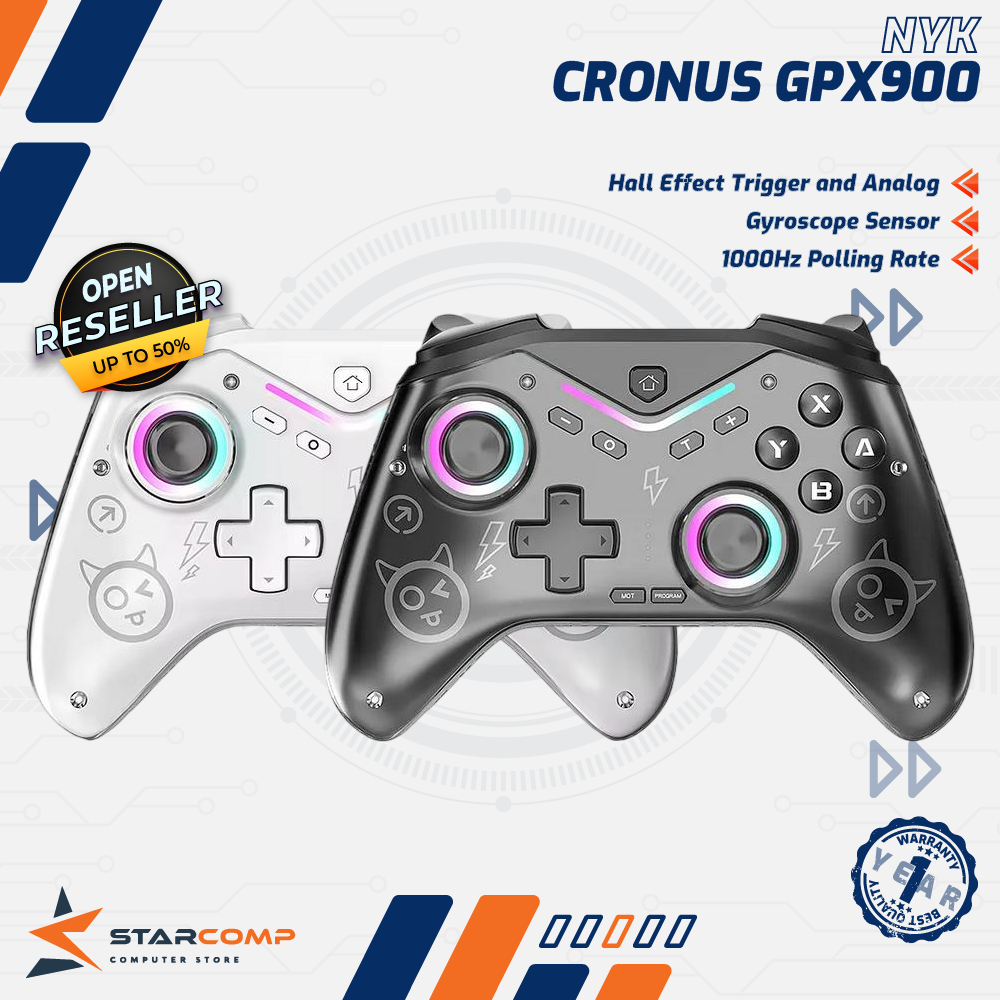 Jual NYK Nemesis Cronus GPX900 GPX-900 RGB LED Wireless Gamepad 3in1 ...