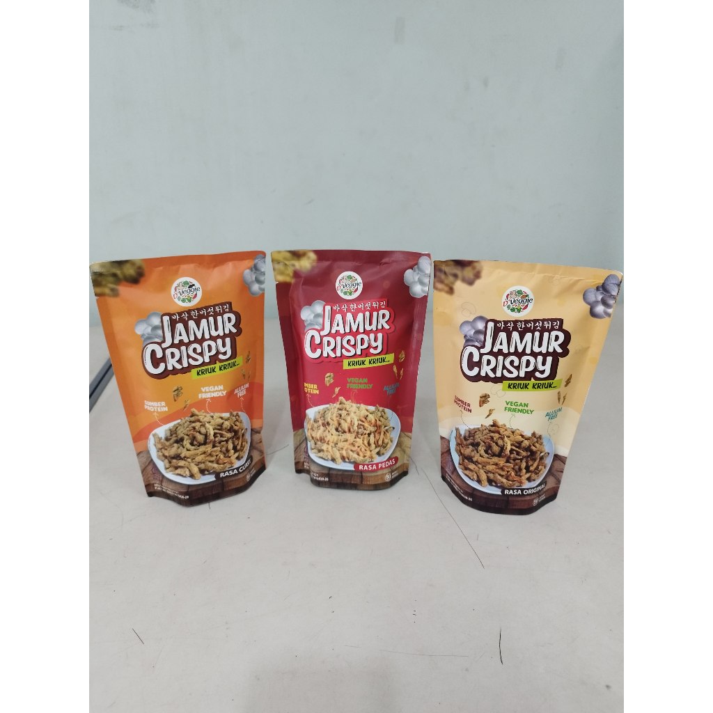 Jual Jamur Crispy Snack Vegetarian Enak dan Gurih - D'Veggie Vegan ...