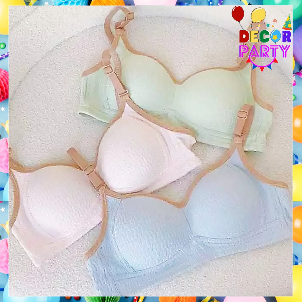 Jual DP Bra Sport Wanita Tanpa Kawat 7066 Motif Garis Lurus Bh Push Up ...