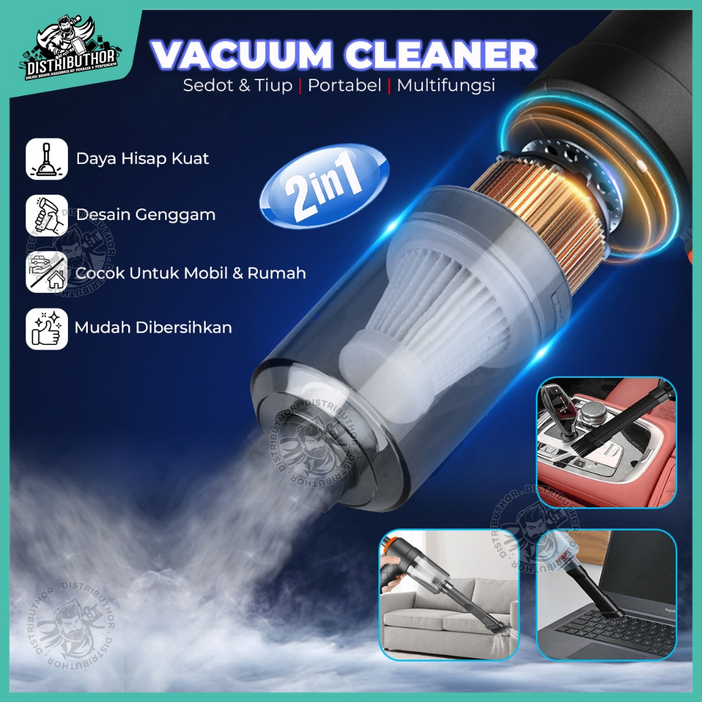 Jual Vacum Cleaner Portable 2 IN 1 Vakuum Mini Alat Penghisap Penyedot ...