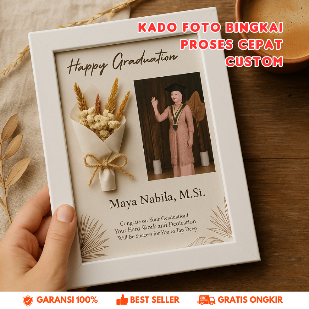Jual Kado Bingkai Foto Buket Bunga Flower in Frame Hadiah Ultah ultah ...