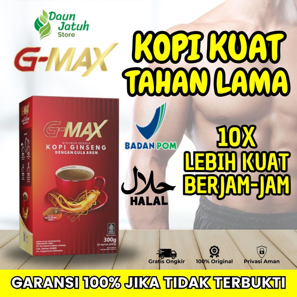 Jual KOPI G-MAX - Kopi Gingseng Stamina Pria 1 Box Isi 10 Sachet ...