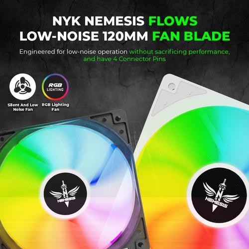 Jual NYK Nemesis Fan Case RGB Flows 12CM Black - Fan Casing | Shopee ...
