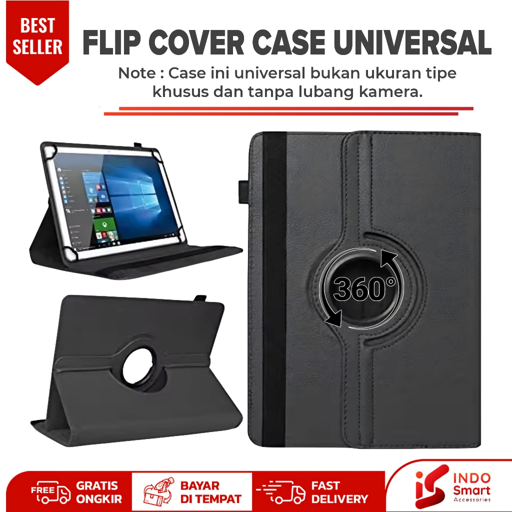 Jual Case Universal Advan Tab 7.8 inch 8 9 10 11 inch Rotary Flip Book ...
