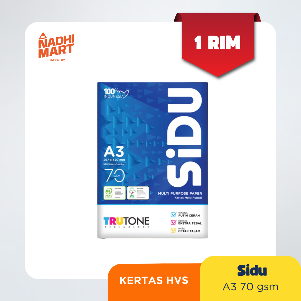 Jual SIDU KERTAS HVS A3 70GSM | Shopee Indonesia