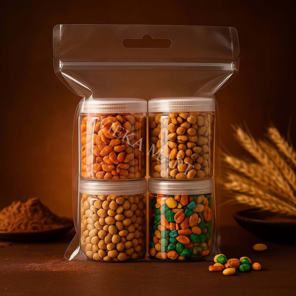 Jual Paket Kacang 4 Toples Tabung | paket hampers kacang | Shopee Indonesia