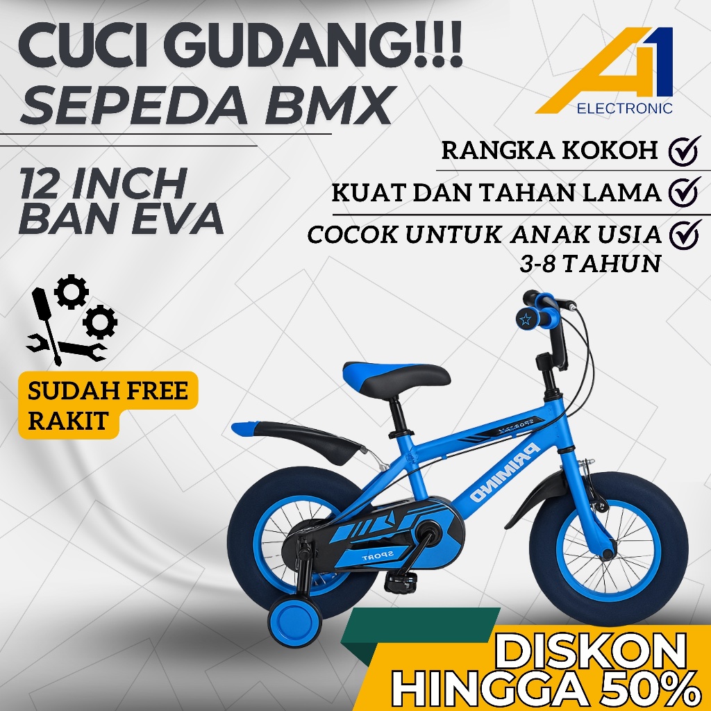 Jual [Cuci Gudang] Sepeda Mini Anak Laki Laki ukuran 12 Inchi Ban Busa ...