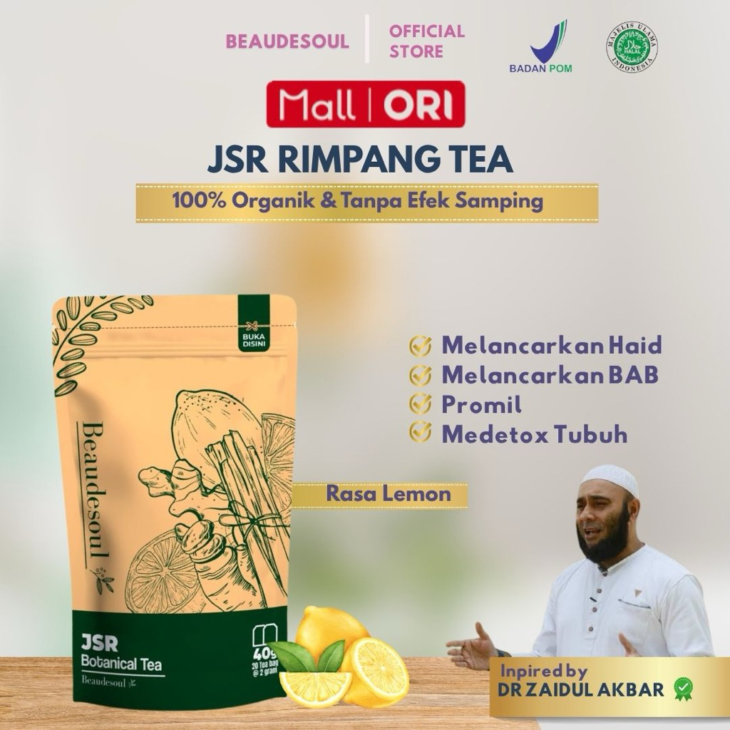 Jual Beaudesoul JSR Rimpang Tea | Teh Rimpang Alami Rasa Lemon | Herbal ...