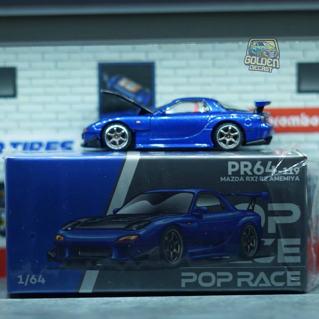 Jual POP RACE PR64-119 MAZDA RX7 RE AMEMIYA BLUE - UNSEALED | Shopee Indonesia