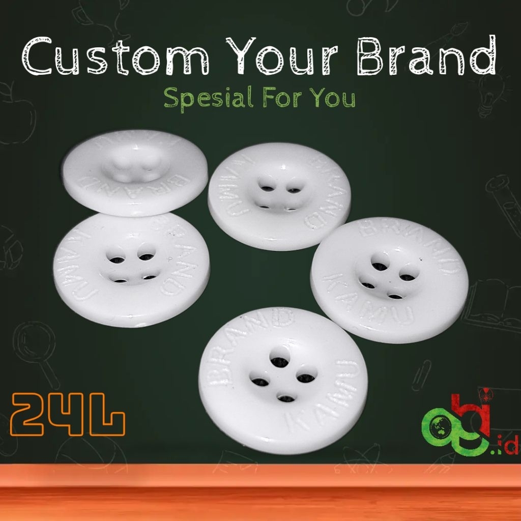 Jual Kancing Baju Custom 24L 15MM 1.5CM LAPIS DONAT | Shopee Indonesia