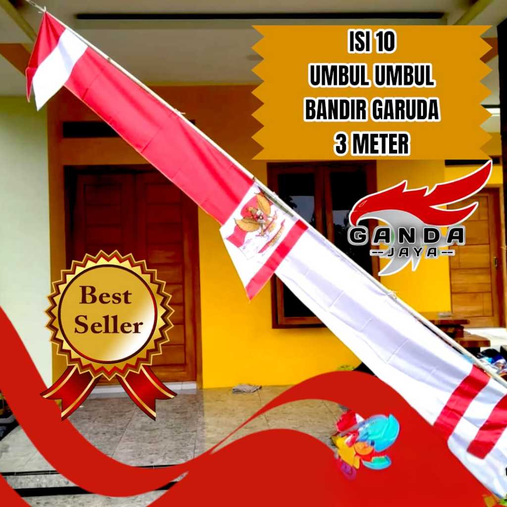 Jual isi 10 pcs 1 paket bendera umbul umbul bandir garuda tengah | Shopee Indonesia