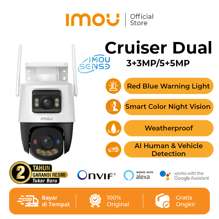 Jual IMOU Cruiser Dual 6MP / 10MP Dual Kamera Smart CCTV Outdoor Wi-Fi ...