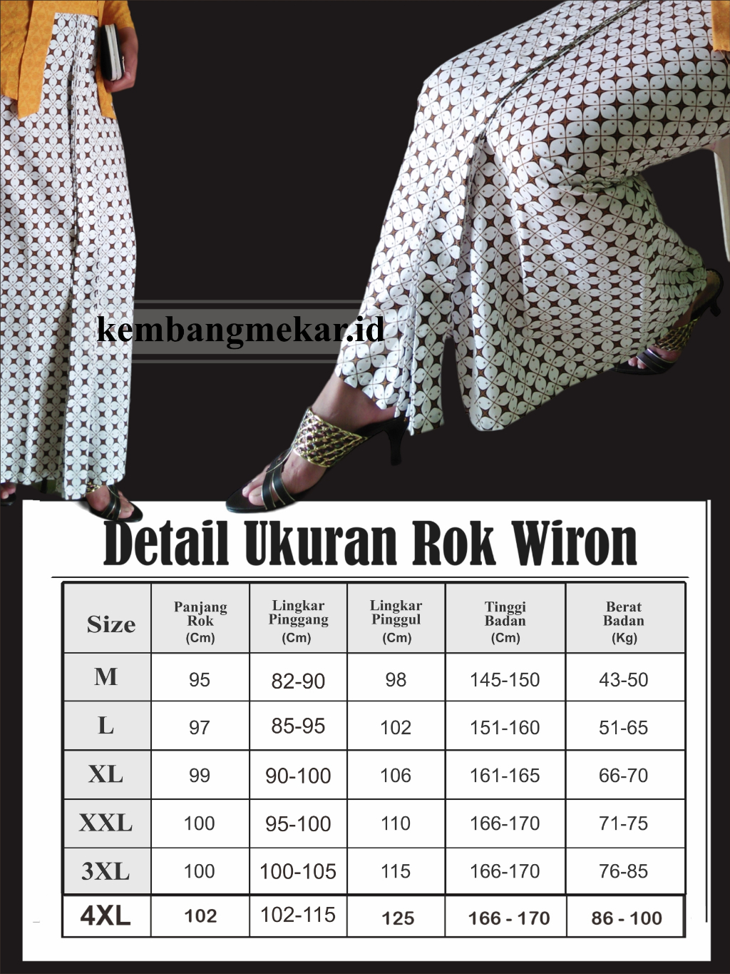 Jual ORIGINAL ROK WIRON BATIK - ROK LIPIT JAWA HIGH QUALITY (TANPA ...