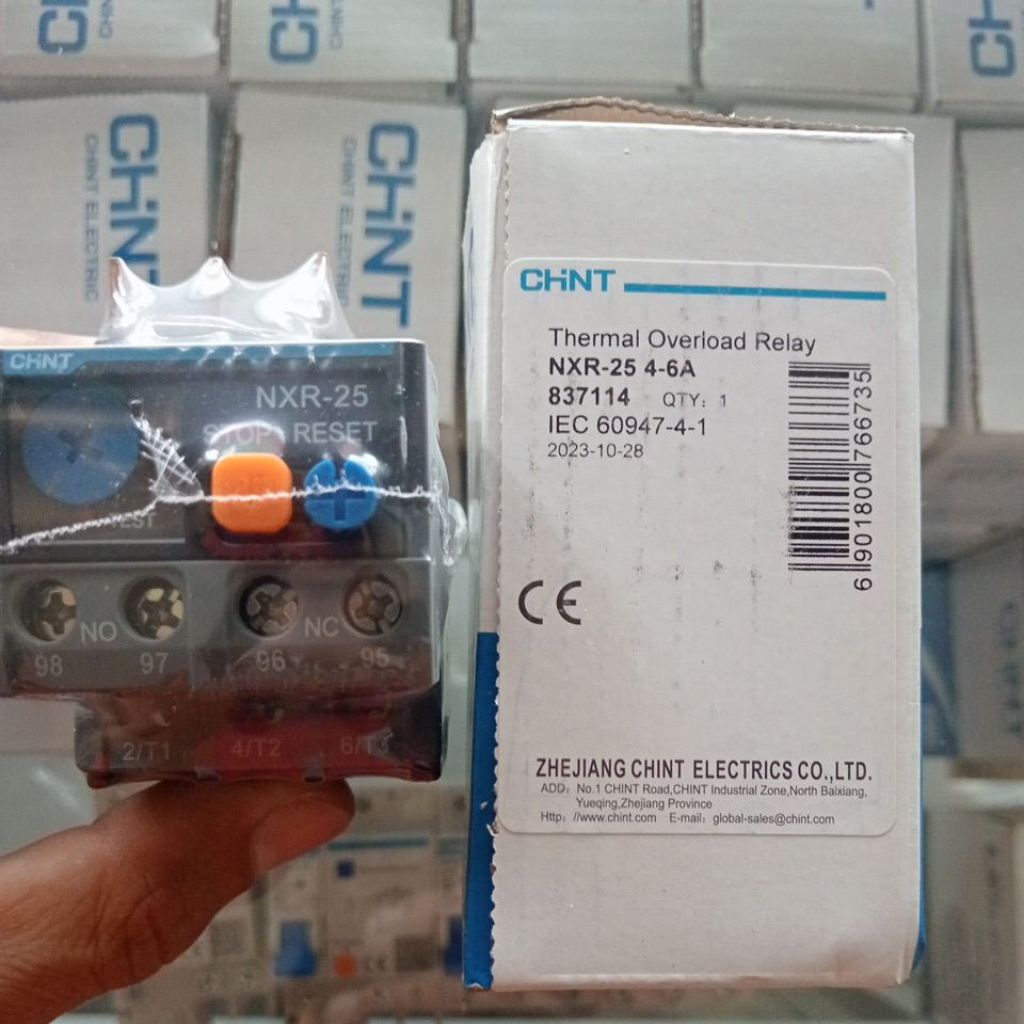 Jual Thermal Overload Relay Overload NXR-25 4-6A Chint | Shopee Indonesia