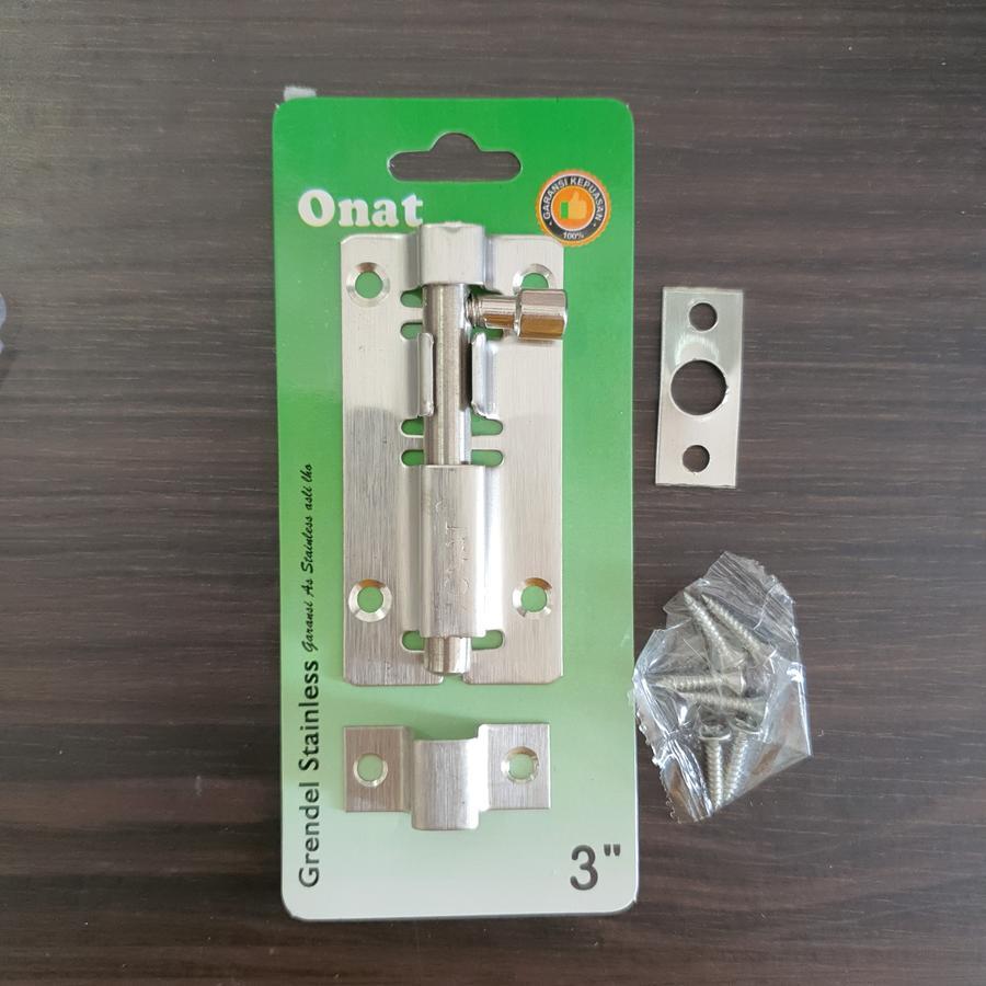 Jual ONAT Grendel Pintu Gerendel Jendela Alumunium 3 Inch Slot ...