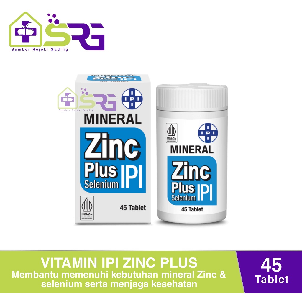 Jual IPI Mineral Zinc Plus Selenium 45 Tablet - Suplemen Zinc dan ...