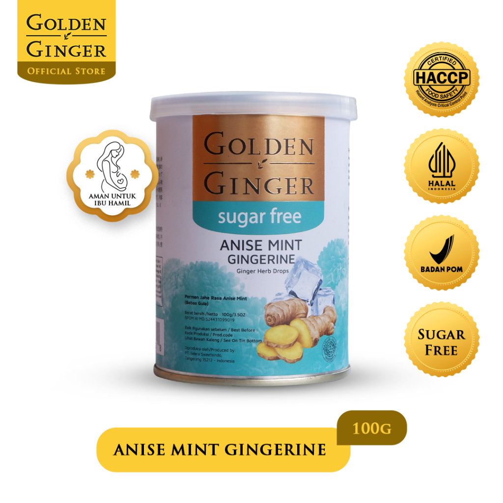 Jual Golden Ginger Anise Mint Gingeriner Sugar Free (CAN) | Shopee ...