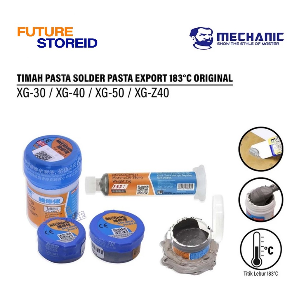 Jual Timah solder Pasta Solder Mechanic XG Series 183°C Export Original ...