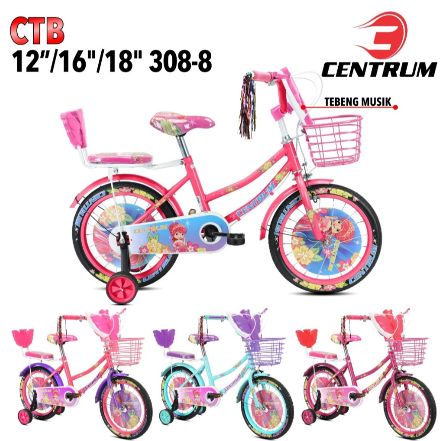 Jual Sepeda Mini Anak Perempuan MINI CENTRUM CT308-8 Uk 12 16 18 Inch ...