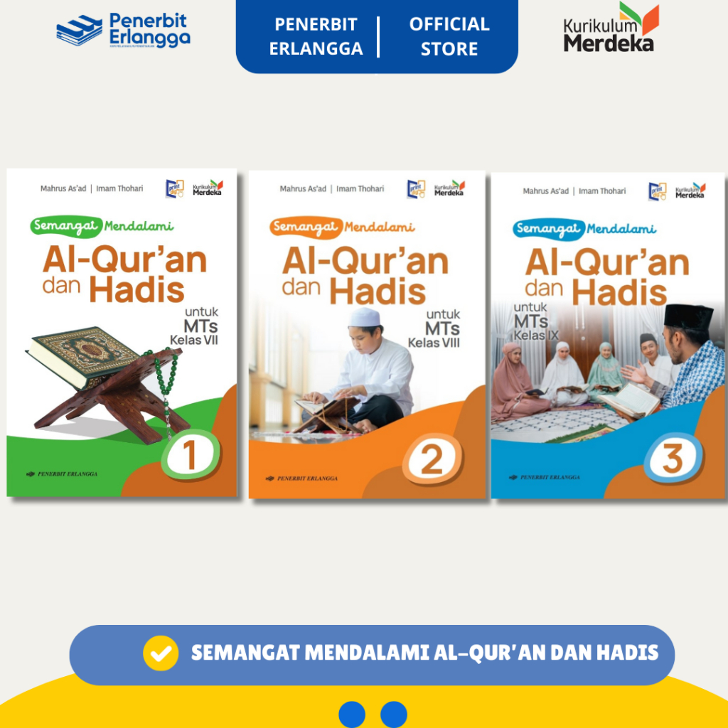 Jual [Erlangga Official] Semangat Mendalami Al-Quran & Hadis Mts Kelas 7 8 9 - Kurikulum Merdeka ...