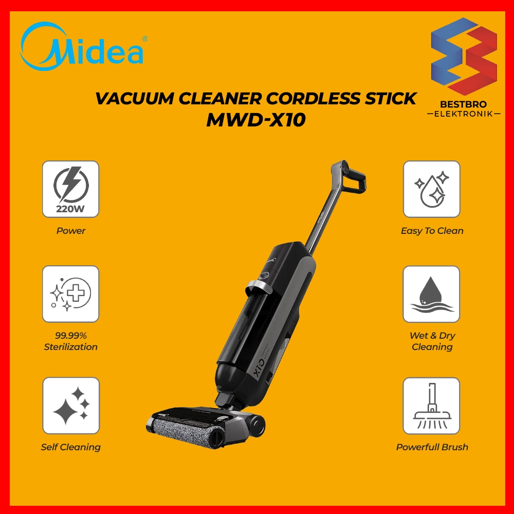 Jual Midea Wet Dry Cordless 3in1 Smart Vacuum Cleaner MWD-X10 HEPA LCD ...