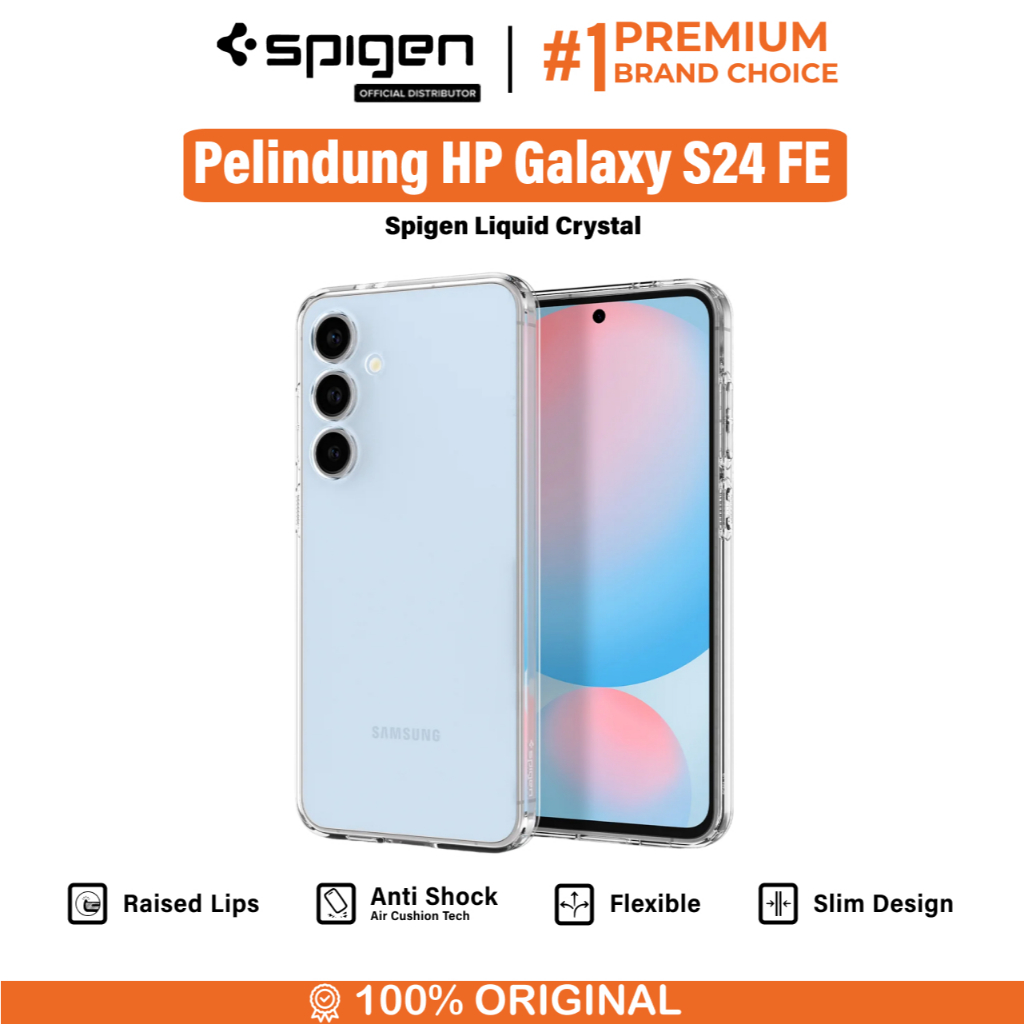 Jual Case Samsung Galaxy S24 FE Spigen Liquid Crystal Slim Clear ...