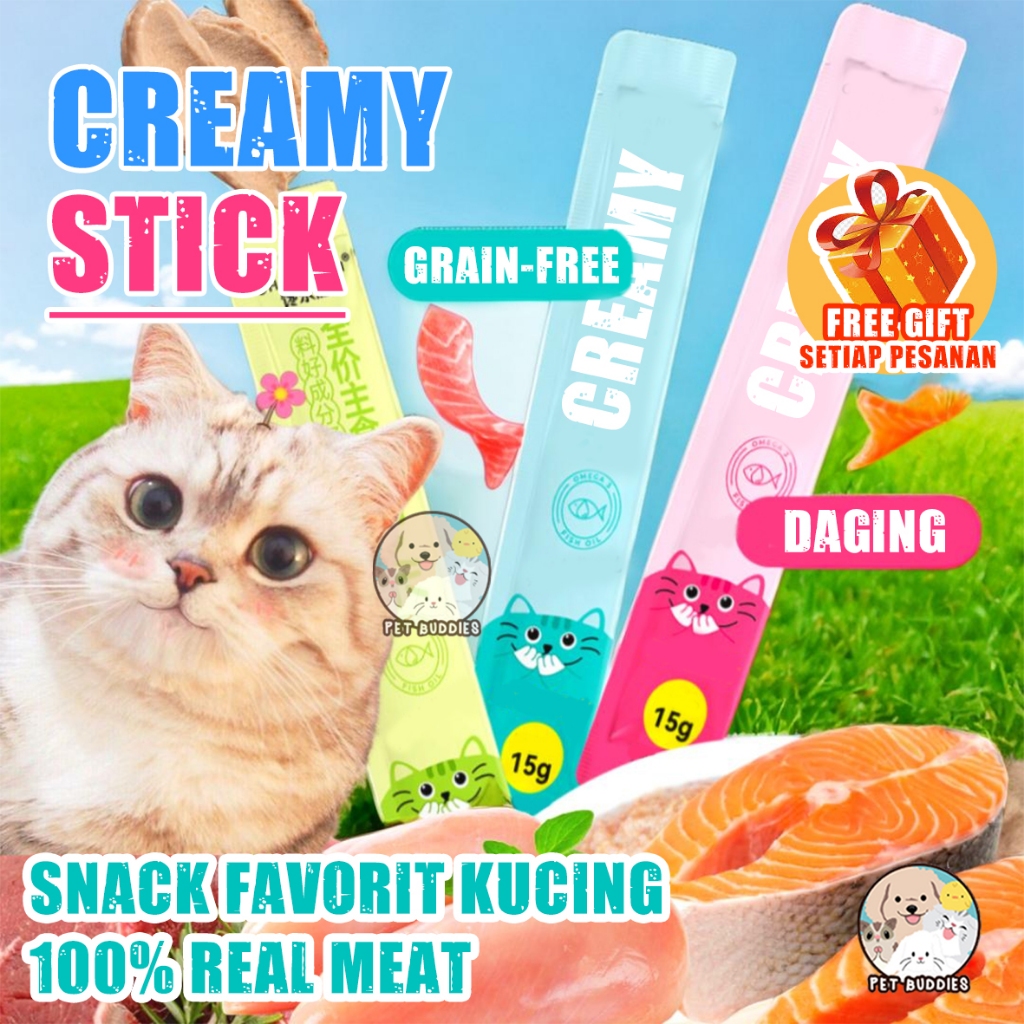 Jual Snack Hewan Peliharaan Cat Strip 15g / Makanan Kucing / Creamy ...