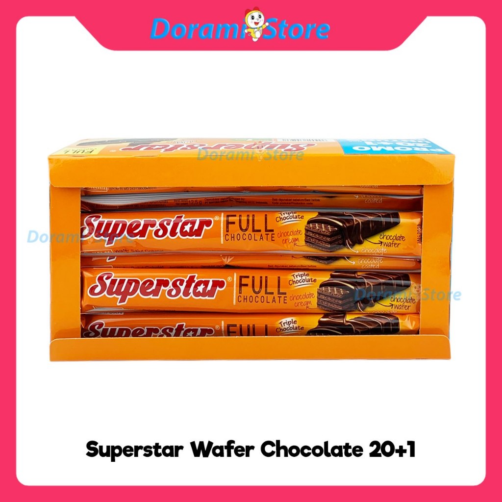 Jual Superstar Wafer Triple Chocolate Box Isi 20x12.5gr / Wafer ...