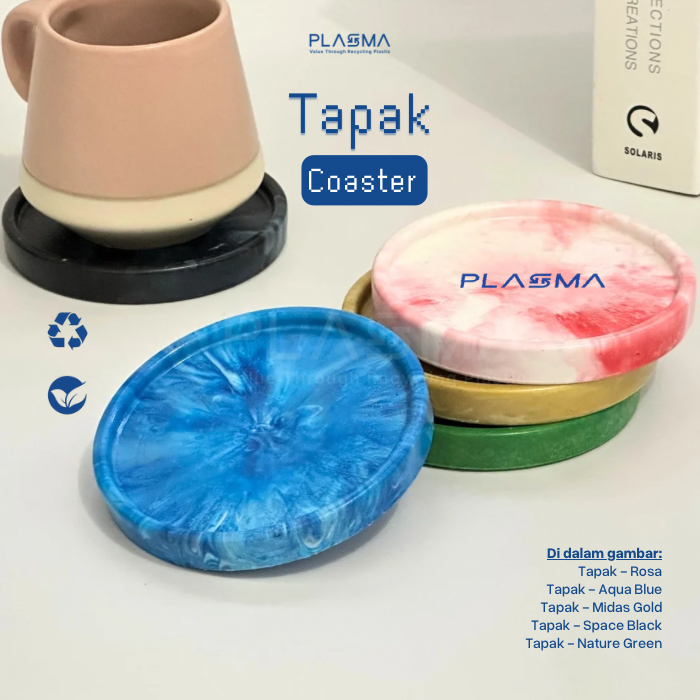 Jual PLASMA Recycled Plastic Coaster Tatakan Gelas Custom Grafir Logo ...