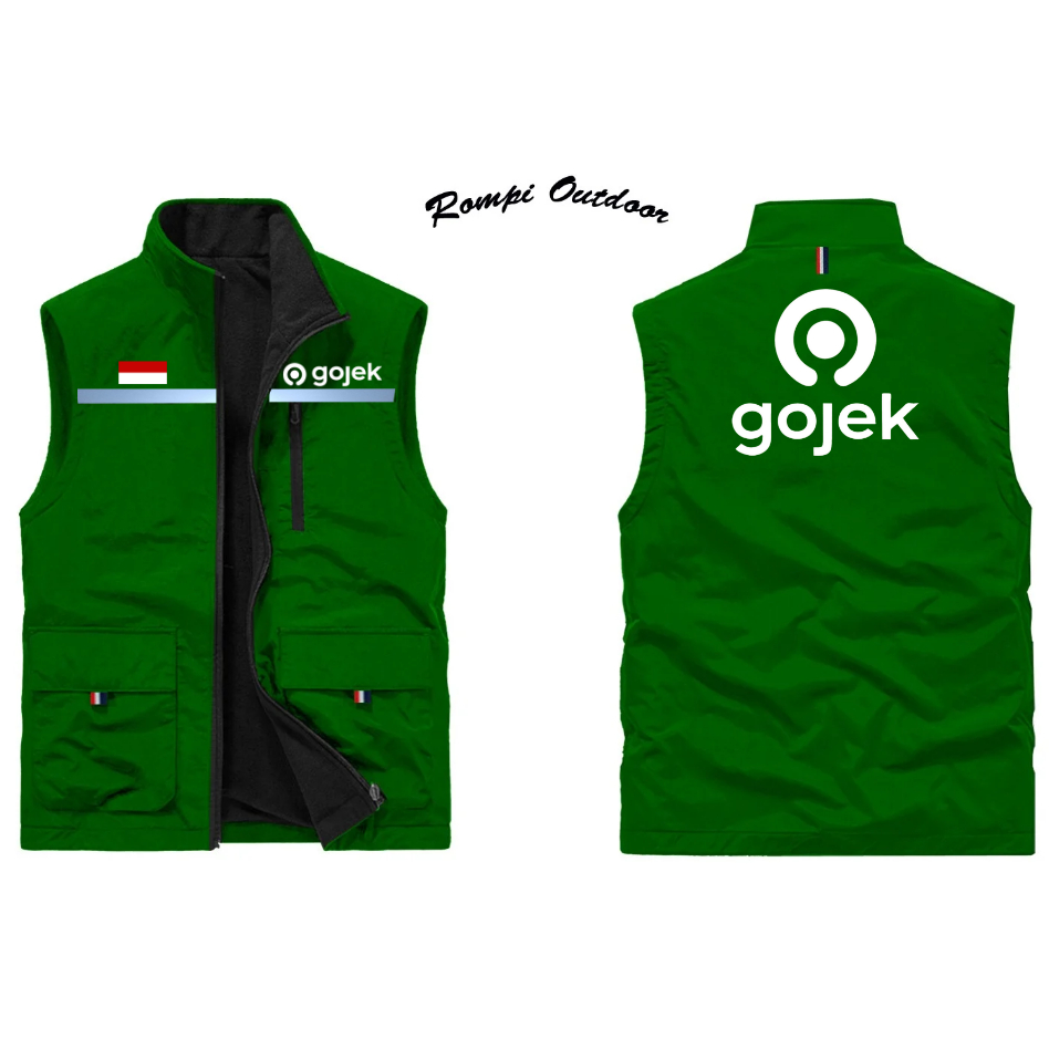 Jual Rompi Vest Ojol Gojek | Rompi Driver Gojek | Rompi Motor Kasual ...