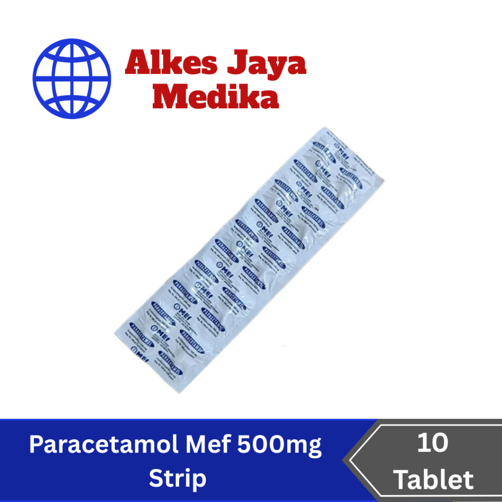 Jual Paracetamol 500mg MEF strip Isi 10 Tablet - Obat Pusing & Demam ...