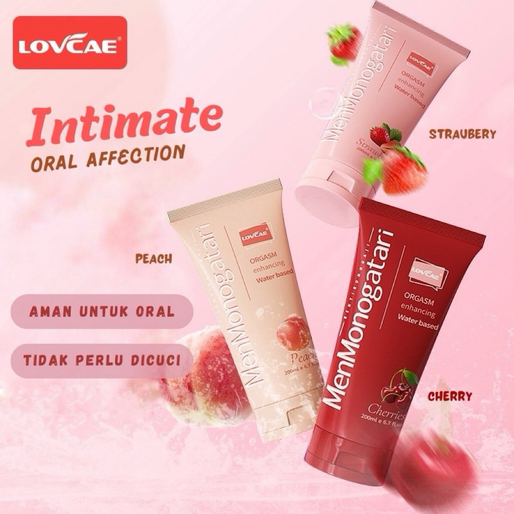 Jual strawberry peach cherry Love MenMonogatari Lubricant Original Silk ...