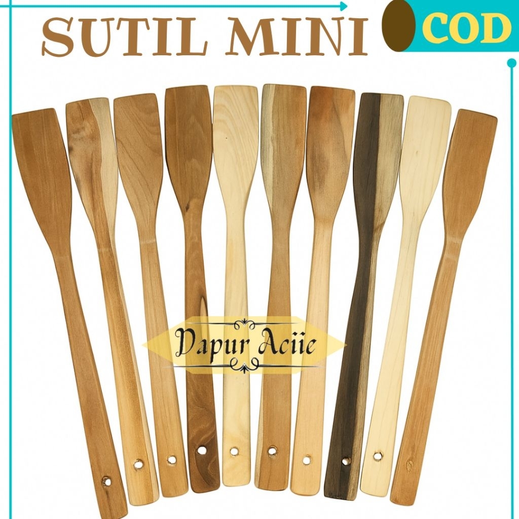 Jual Sutil Mini / Sotel Bikang / Spatula Bahan Kayu Jati Ukuran Kecil ...