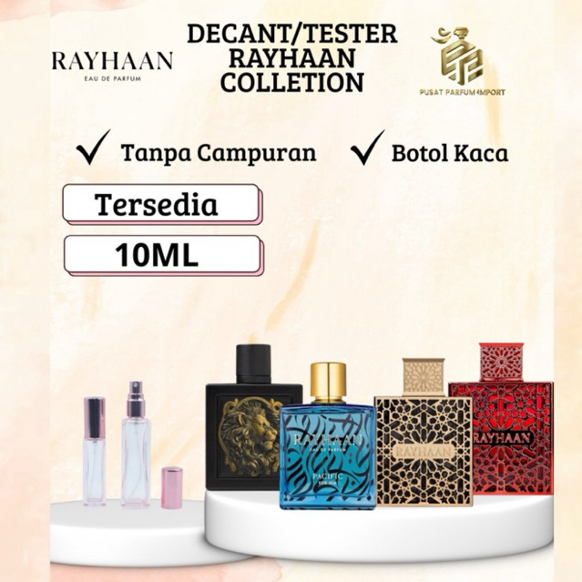 Jual TESTER RAYHAAN PARFUME COLLECTION 10ML | Shopee Indonesia