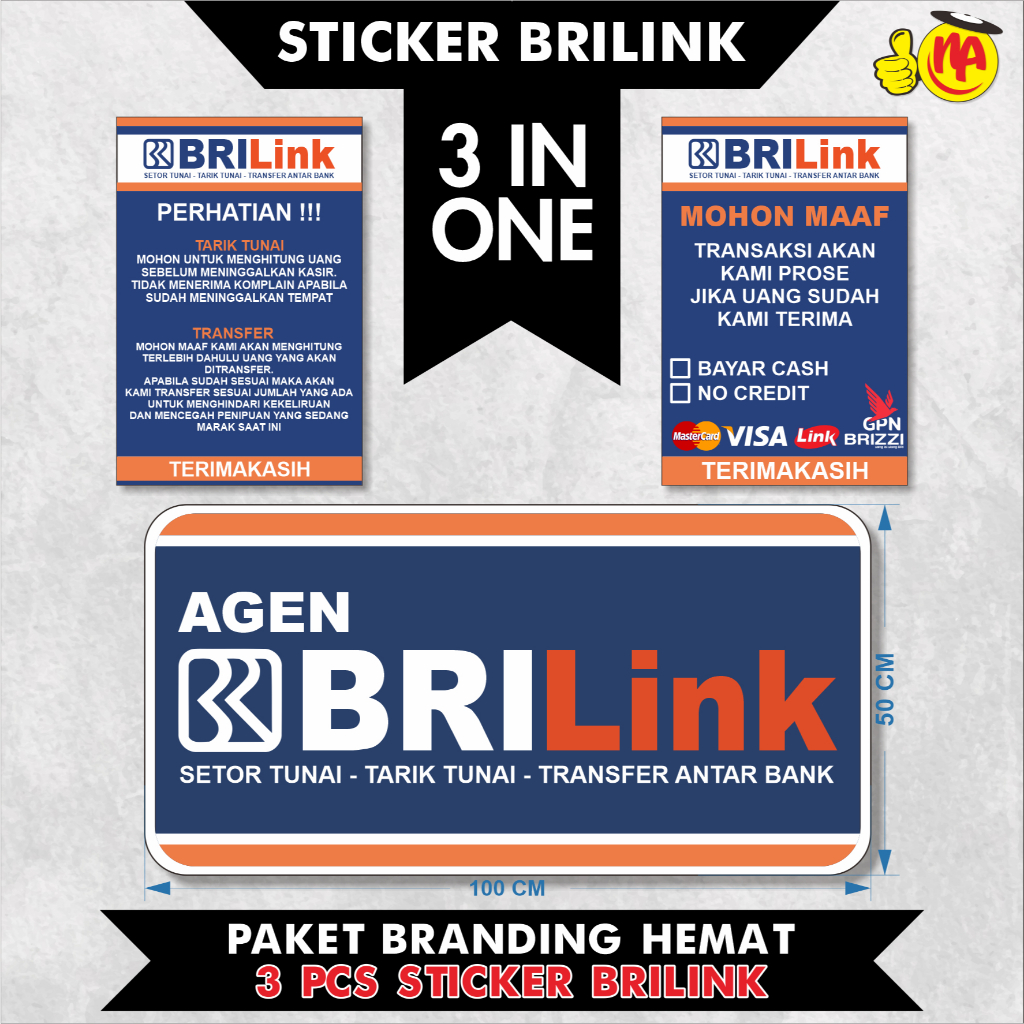 Jual Sticker Brilink / Paket Branding Sticker / Branding Brilink ...