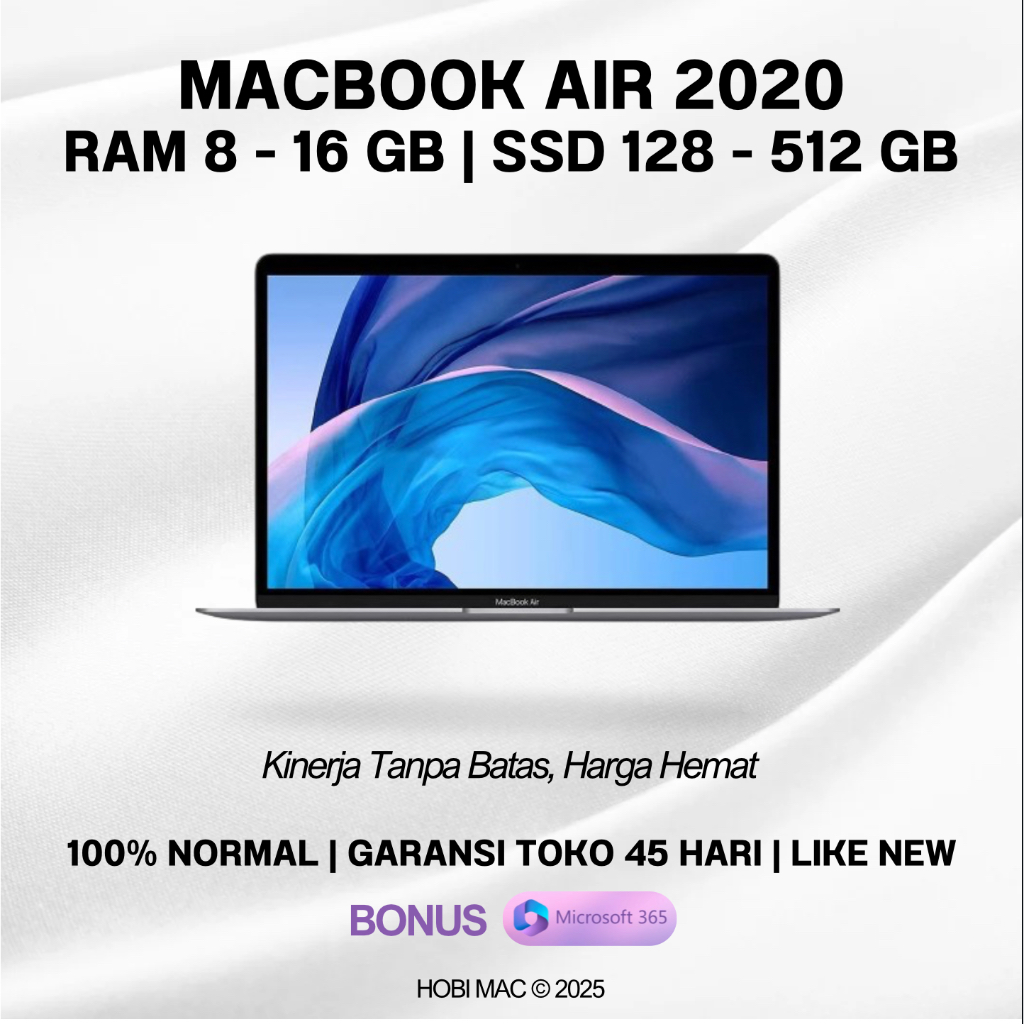 Jual MacBook Air 2020 Intel i5 i3 RAM 8 - 16 GB SSD 128 - 512 GB ...