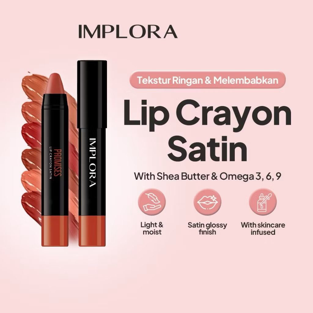 Jual IMPLORA LIP CRAYON SATIN | Shopee Indonesia